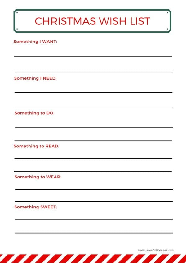 Want Need Wear Read Christmas Wish List–Free Printable Minimal List ...