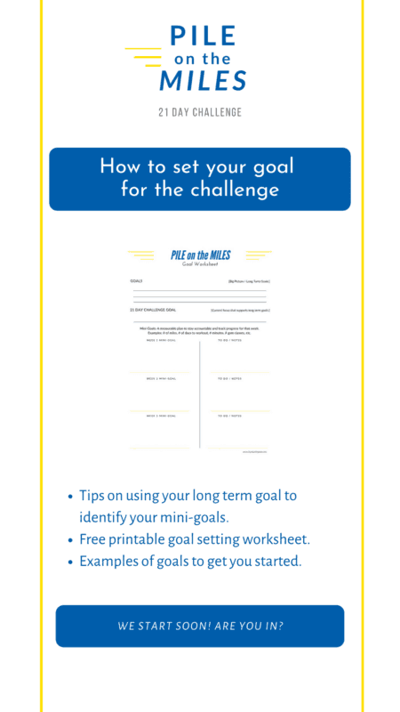 How to Set a Running Goal for PILE on the MILES Challenge - Run Eat Repeat