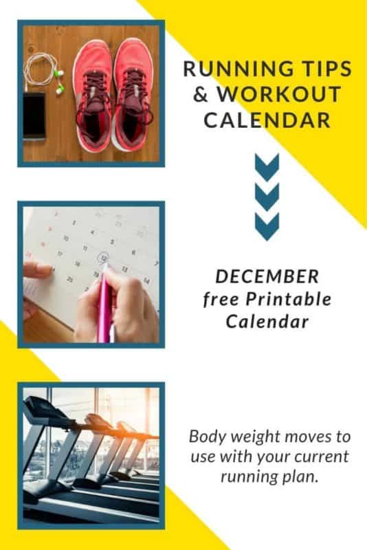 Workout Calendar for Runners with Exercises and Tips - December 2019 ...