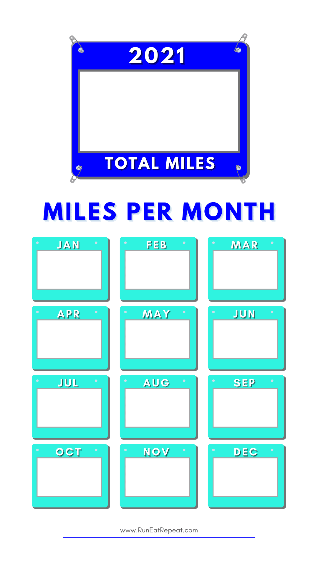 Mileage Chart Template
