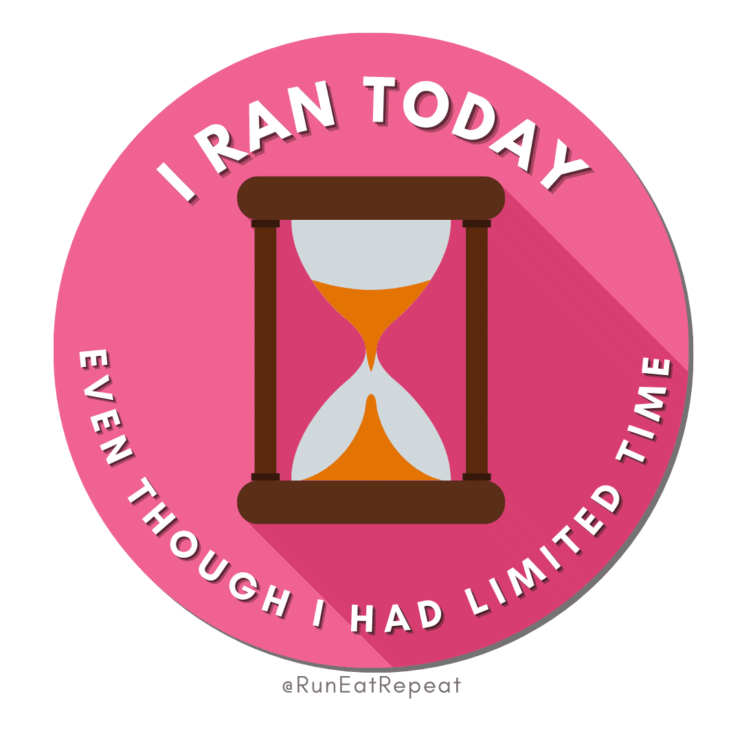 I Ran Today - Funny Running Badges - Run Eat Repeat