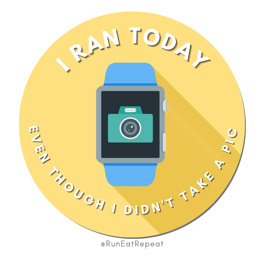 I Ran Today - Funny Running Badges - Run Eat Repeat