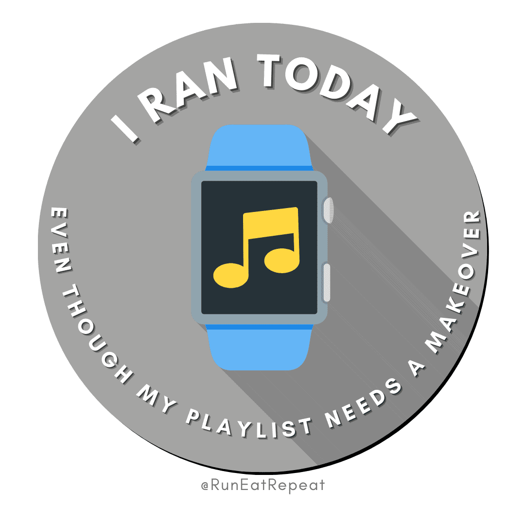 I Ran Today - Funny Running Badges - Run Eat Repeat