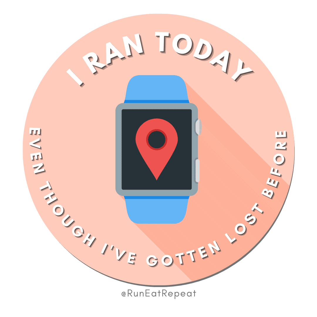 I Ran Today - Funny Running Badges - Run Eat Repeat