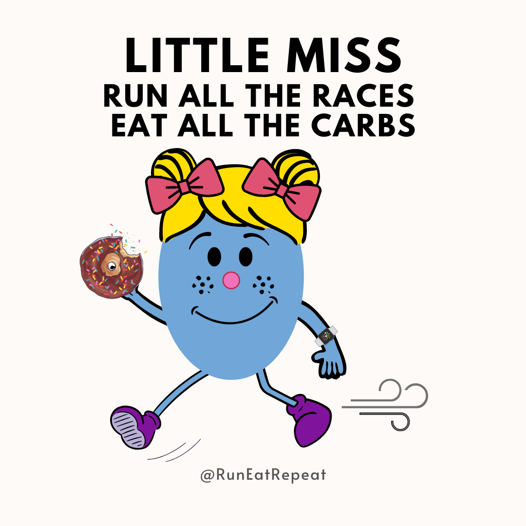 Little Miss Runner Girl - Instagram Meme Trend for Runners - Run Eat Repeat