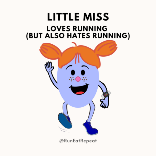 Little Miss Runner Girl - Instagram Meme Trend for Runners - Run Eat Repeat