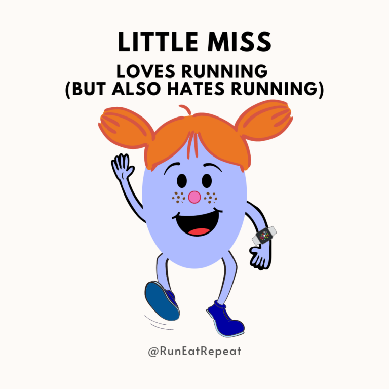 Little Miss Runner Girl - Instagram Meme Trend for Runners - Run Eat Repeat