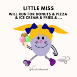 Little Miss Runner Girl - Instagram Meme Trend for Runners - Run Eat Repeat