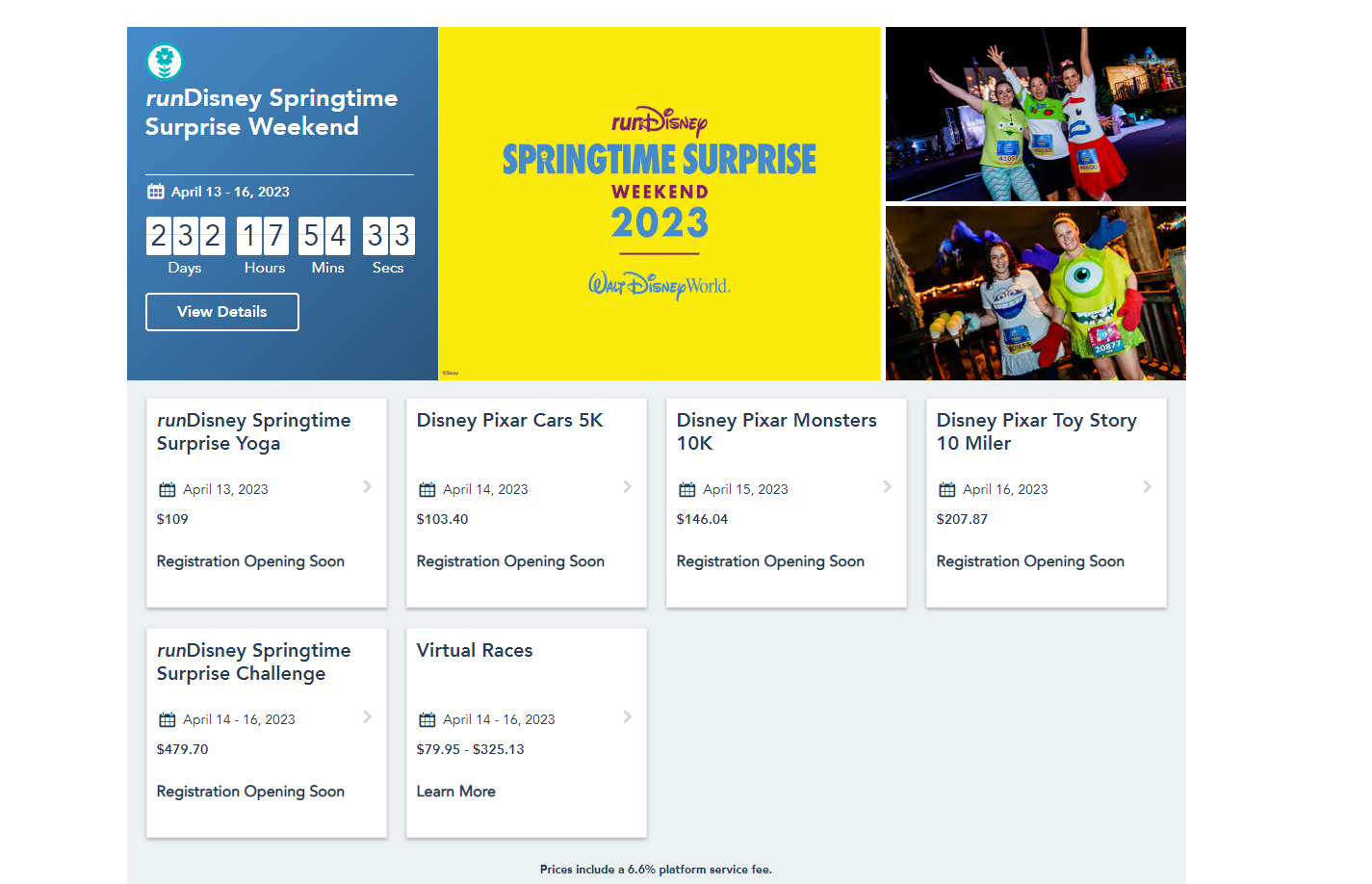 Run Disney Spring Time Surprise Race Registration Info - Run Eat Repeat