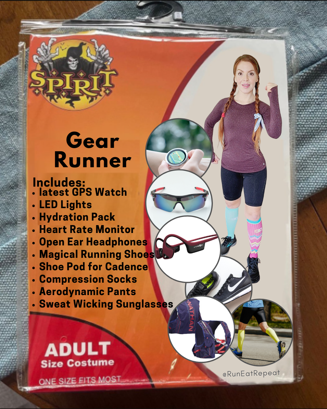 Funny Runny Costume Memes - Run Eat Repeat