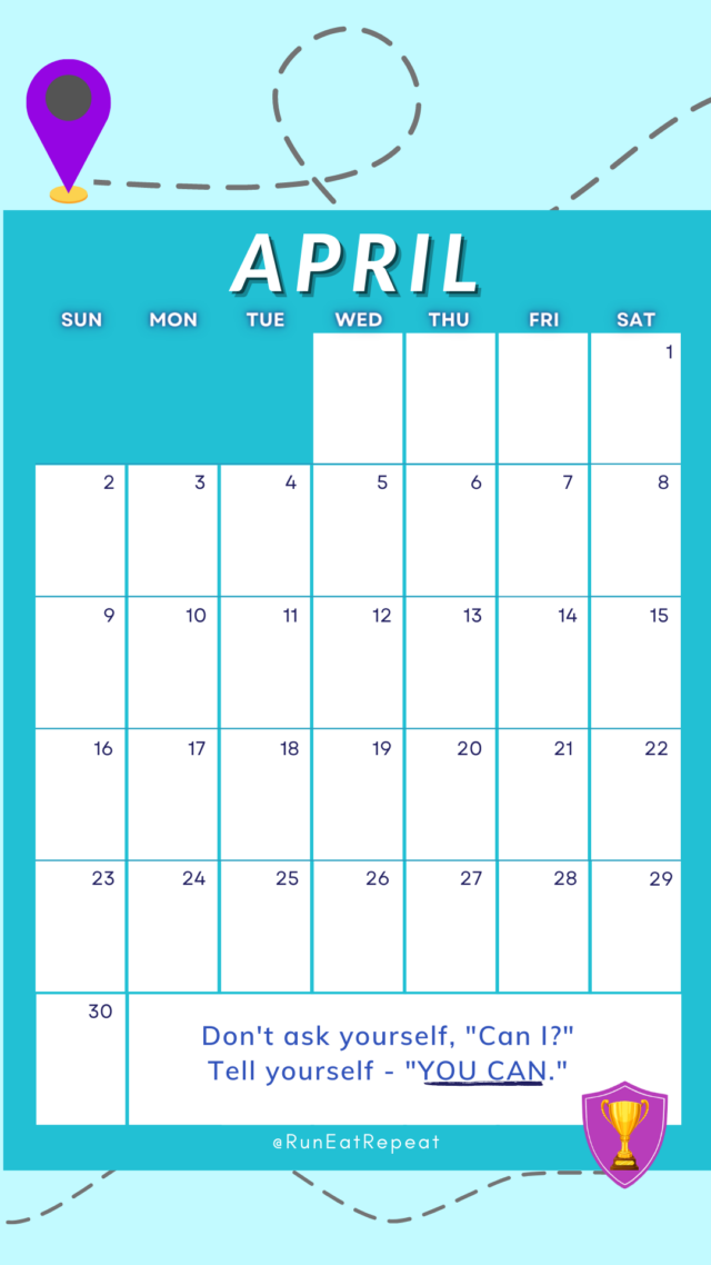APRIL RUN TRACKER - FREE STORY TEMPLATE - Run Eat Repeat