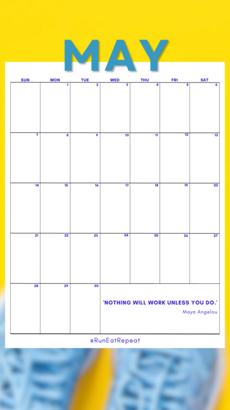 MAY MILES TRACKER FREE printable and instagram story version - Run Eat ...